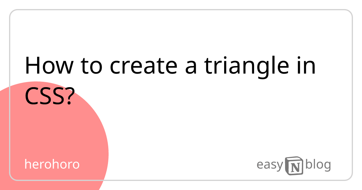 How to create a triangle in CSS? - DATA-WORLD-BLOG